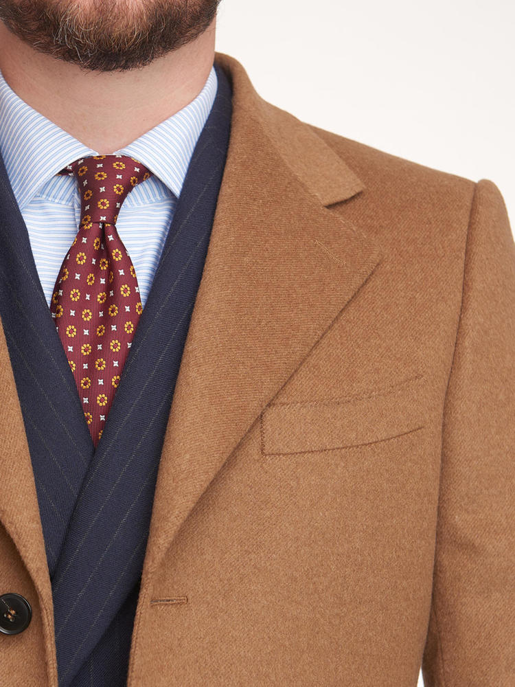 Camel Wool/Cashmere Blend Coat - Surmesur